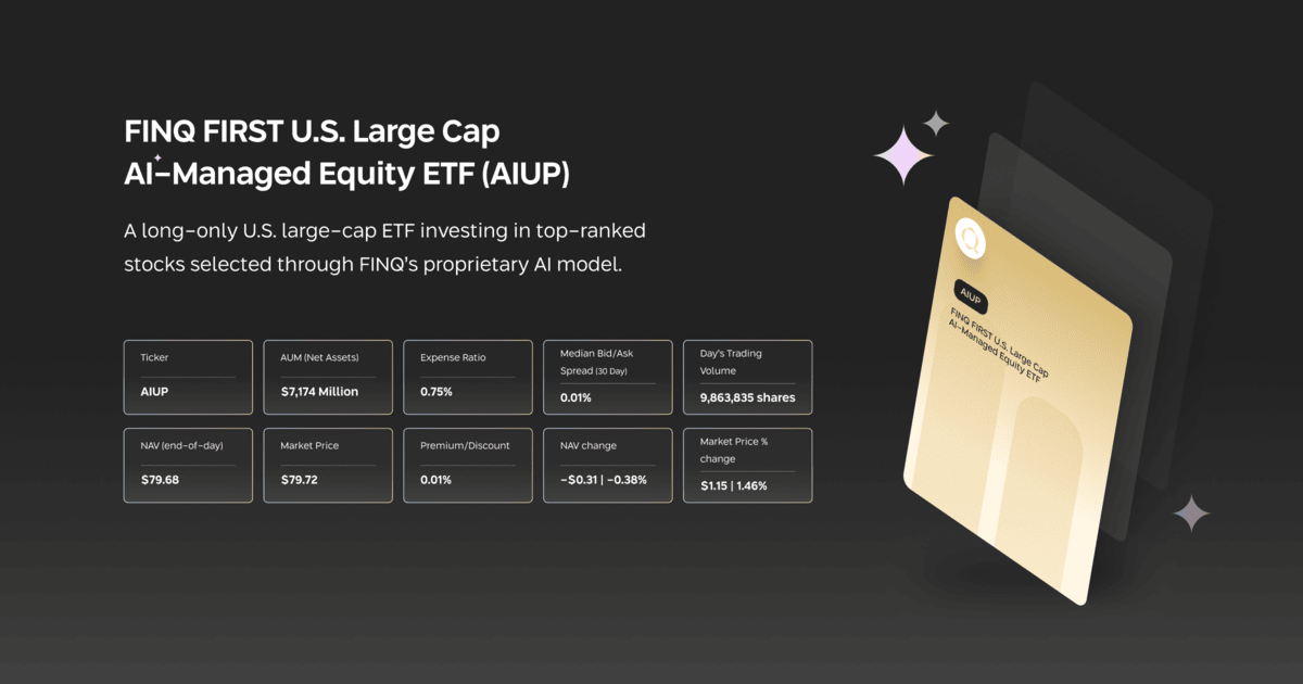 AIUP ETF | FINQ AI-managed U.S. large-cap equity